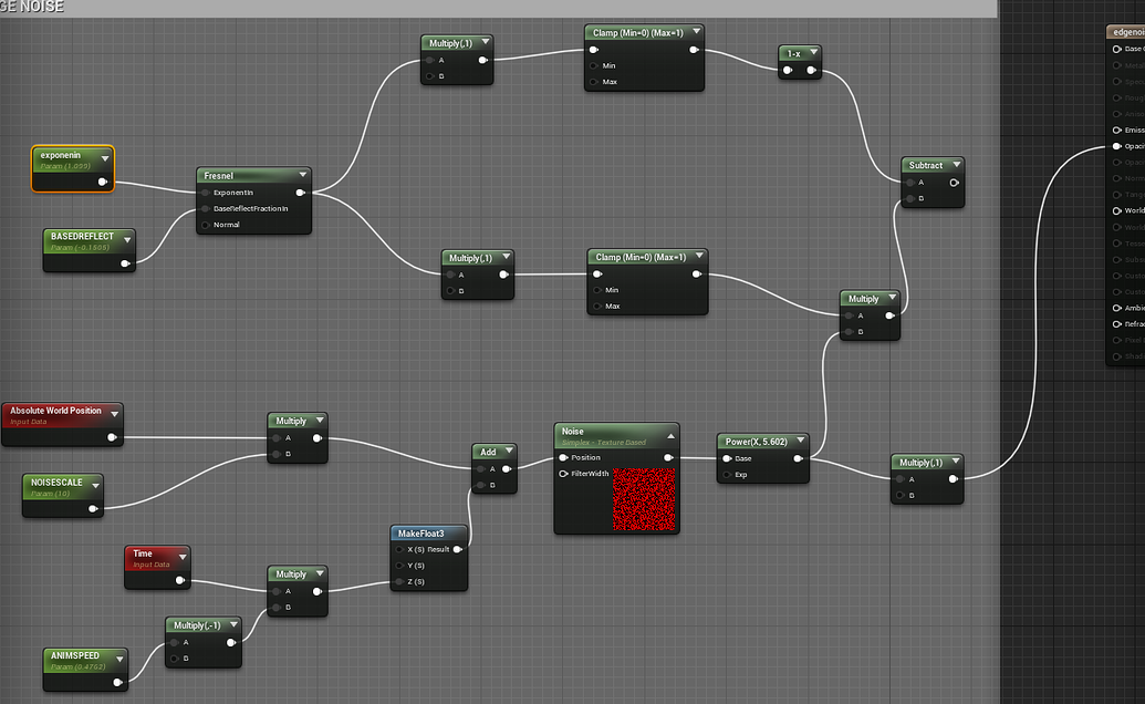 UE4 Texture Noise Blur Edge Real Time VFX