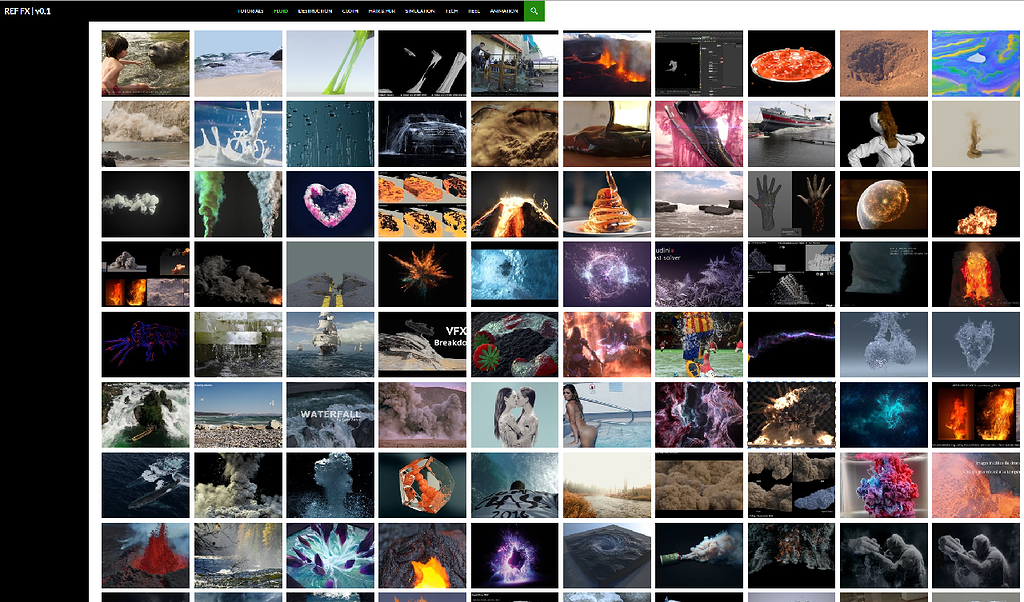 REF-FX, various live-action & cg reference videos, show-reels ...