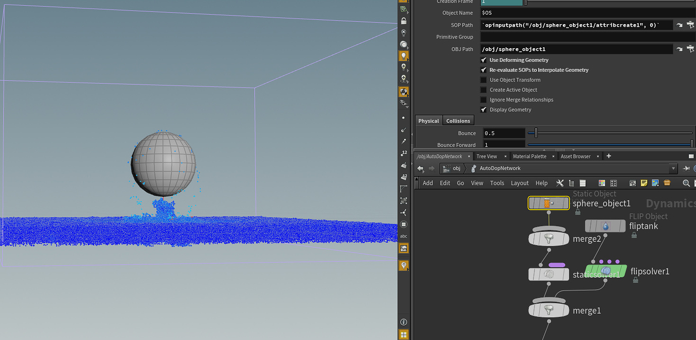 Object emerging from water in Houdini - Real Time VFX