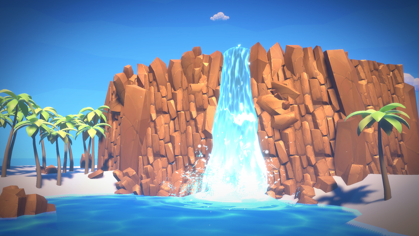 Waterfall Scene made with the help of Shader Graph - Real Time VFX