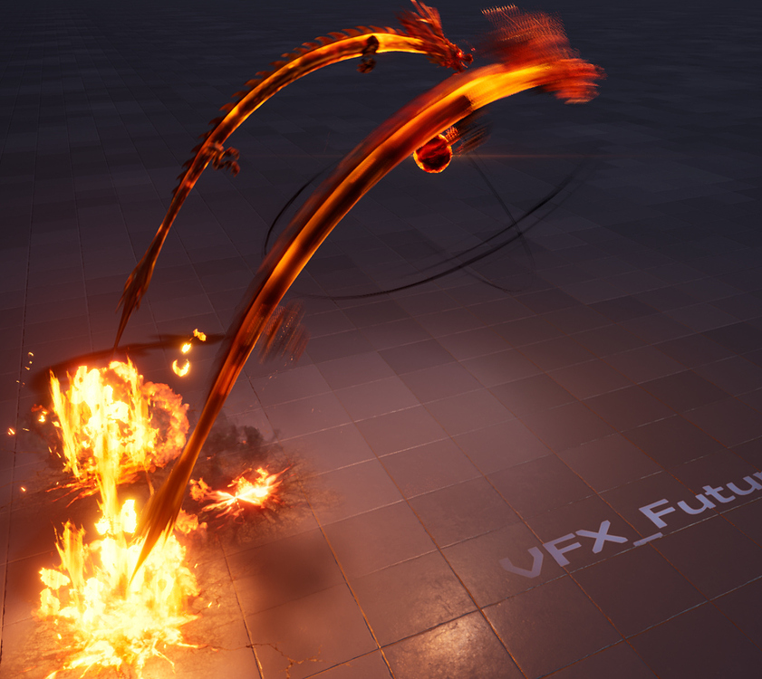 VFX UE4 Fire Dragon! - Real Time VFX