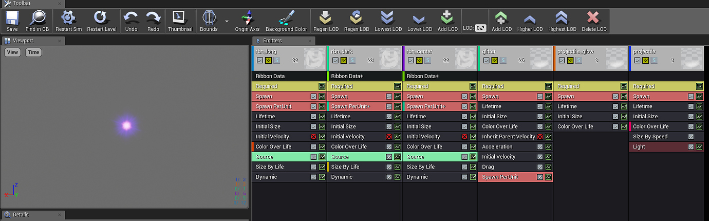 Magic missile WIP - Real Time VFX