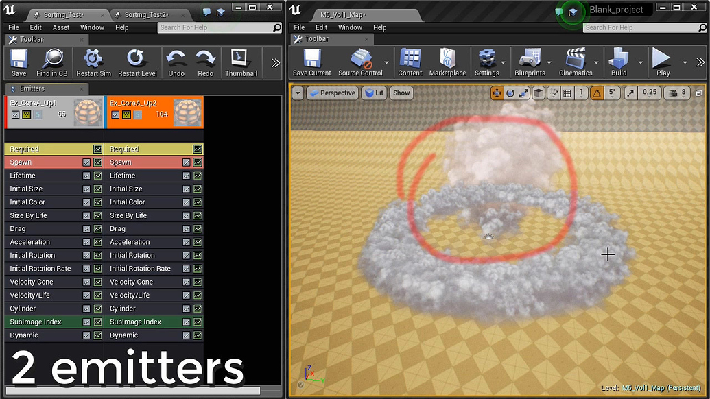 UE4 - Particle emitter sorting problem - Real Time VFX