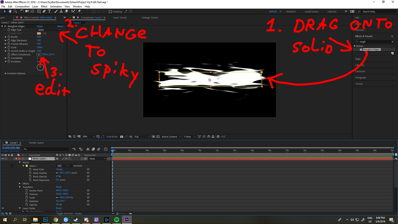 Trails using After effects and Photoshop (beginner) - Real Time VFX