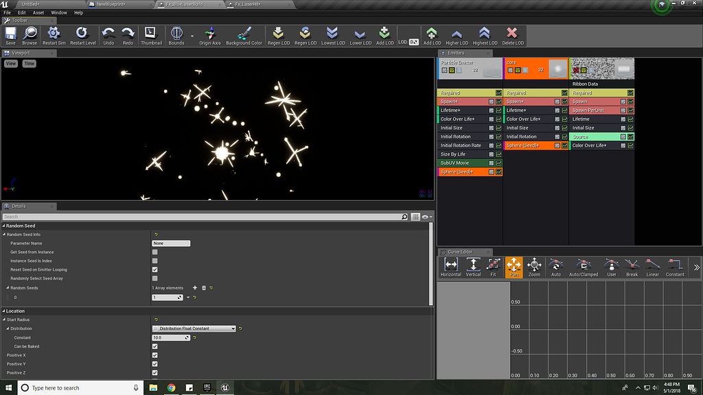 How to make UE4 Cascade Random Seed module work? - Real Time VFX
