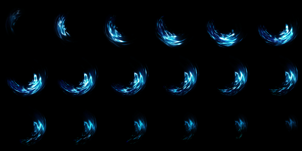 Electro/Energy slash (Sheet animation) - Real Time VFX