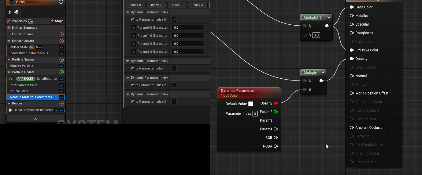 Using Dynamic Material Parameters with Decal Component Renderers in Niagara - Real Time VFX