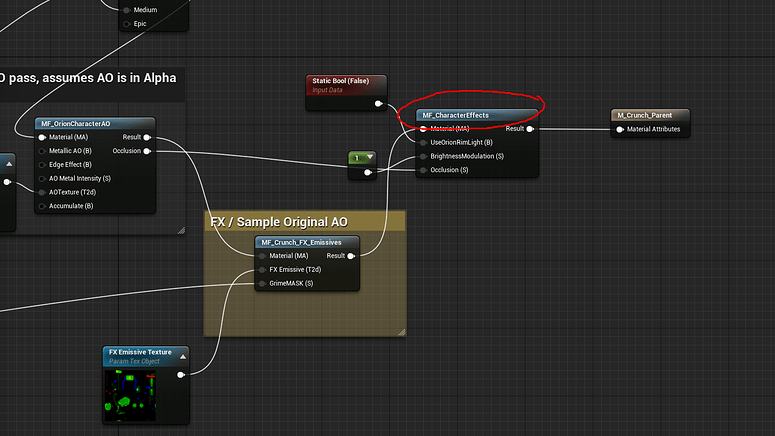 Material setup for characters that require lots of status effects as ...