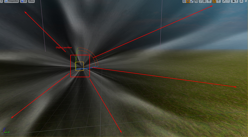I'm having issues with the FOV on a screen aligned PostProcess Effect ...