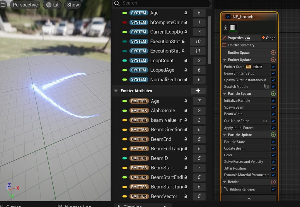 Niagara Beam Spawning issue - Real Time VFX