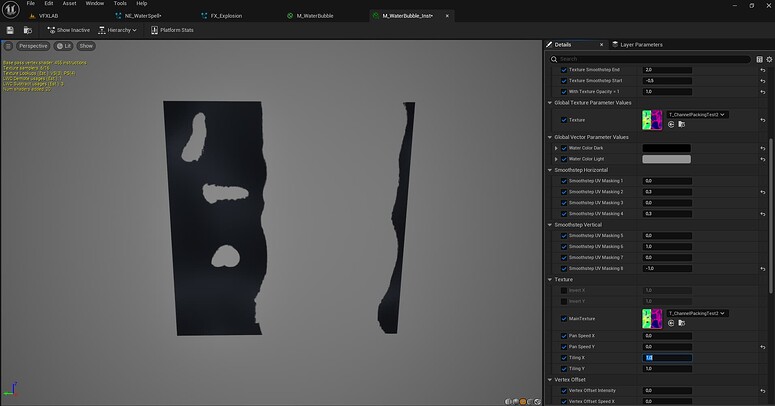 Gooey texture pixelated in the material preview - Real Time VFX
