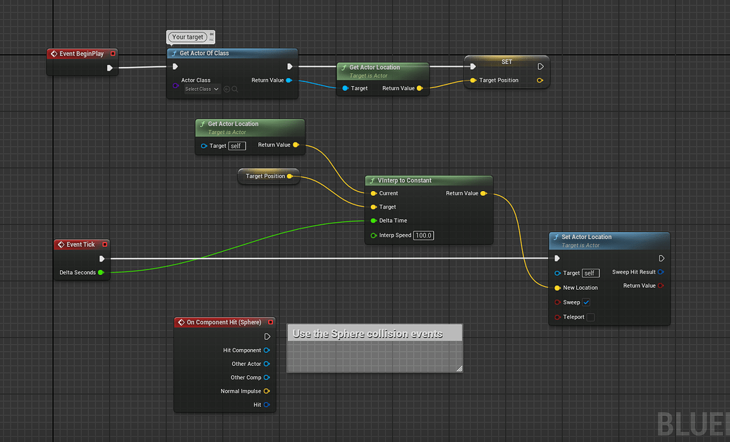 Homing Projectile In Unreal Blueprint or Niagara - Real Time VFX