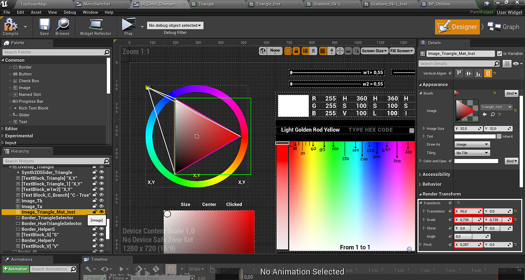 How to make chroma and Luminance gradient for ue4 triangle? - Real Time VFX