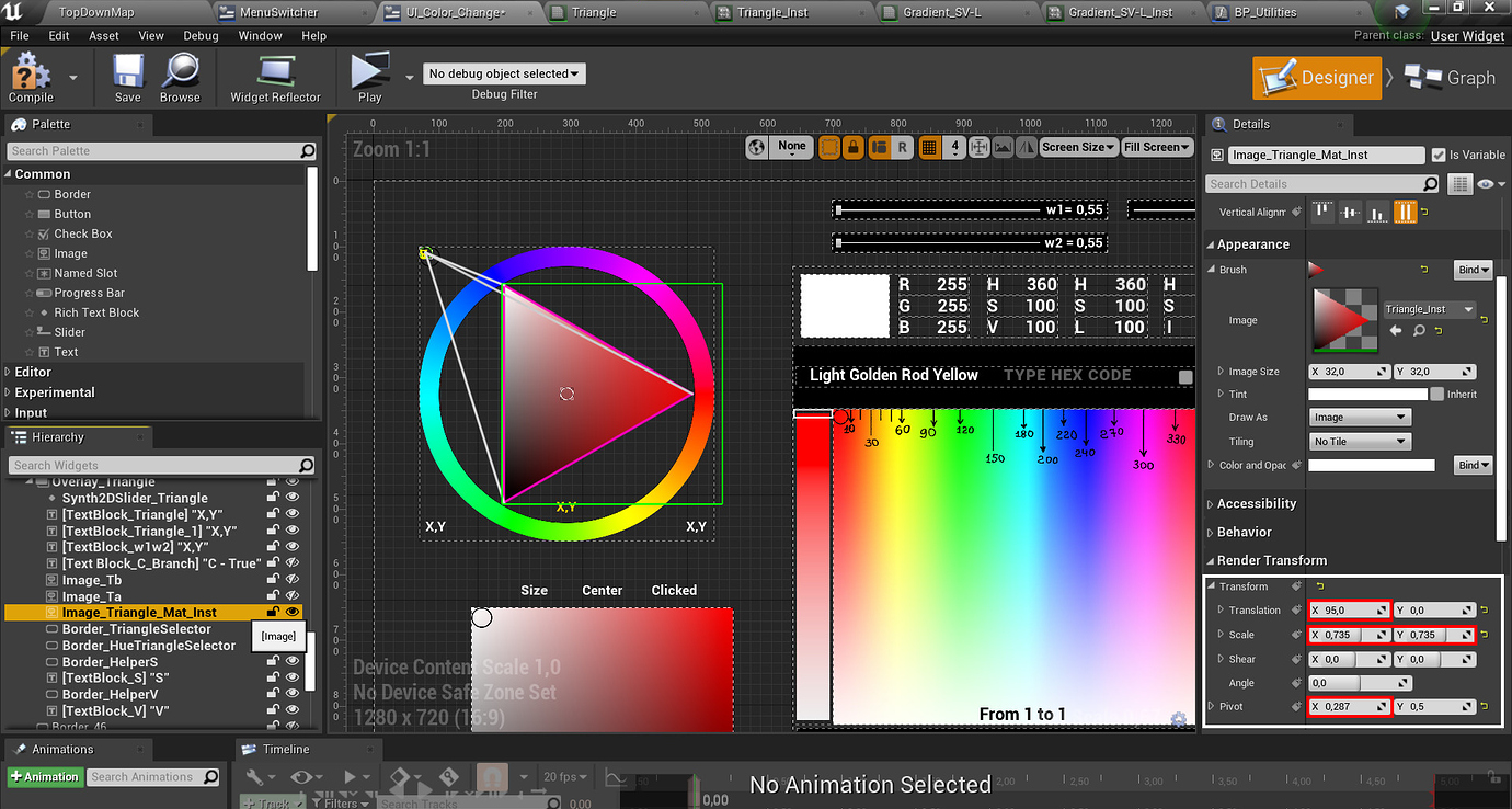 How to make chroma and Luminance gradient for ue4 triangle? - Real Time VFX