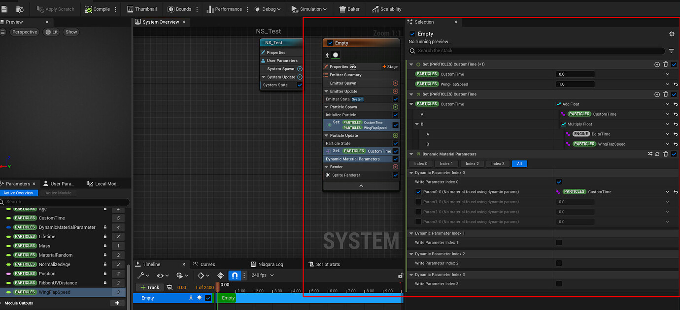 Using Curves to animate Time with Dynamic Parameters in Niagara - Real ...