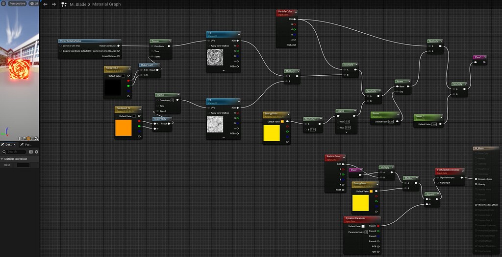 Calling Dynamic Parameters in a BP from a Material to Sync with Niagara System - Real Time VFX