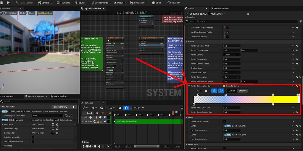 Render temperature curve - Real Time VFX