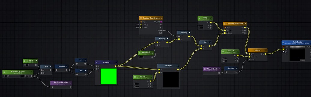 How to change texture's offset speed based on custom rotation? - Real ...