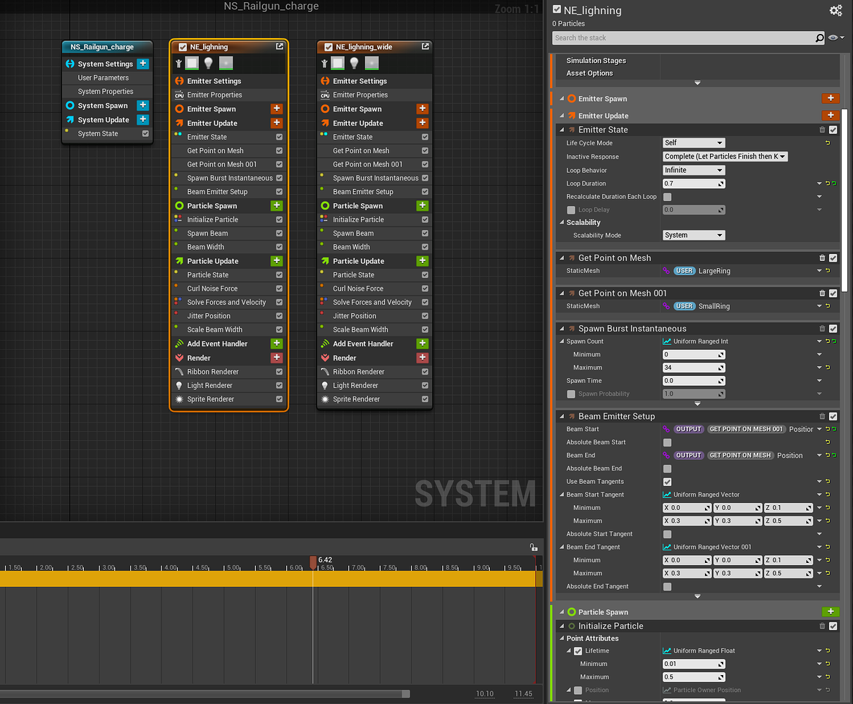 Ribbon between two static mesh components - Real Time VFX