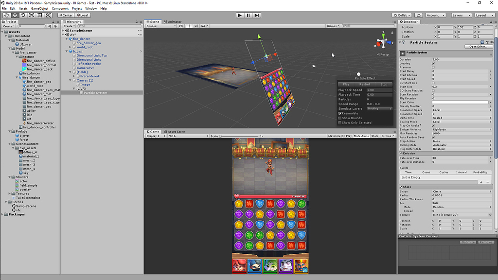 Need help! 2d games with different planes - Real Time VFX