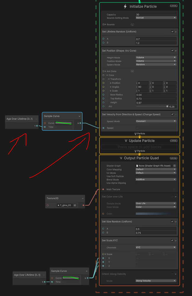 VFX Graph speed over lifetime? Question - Real Time VFX