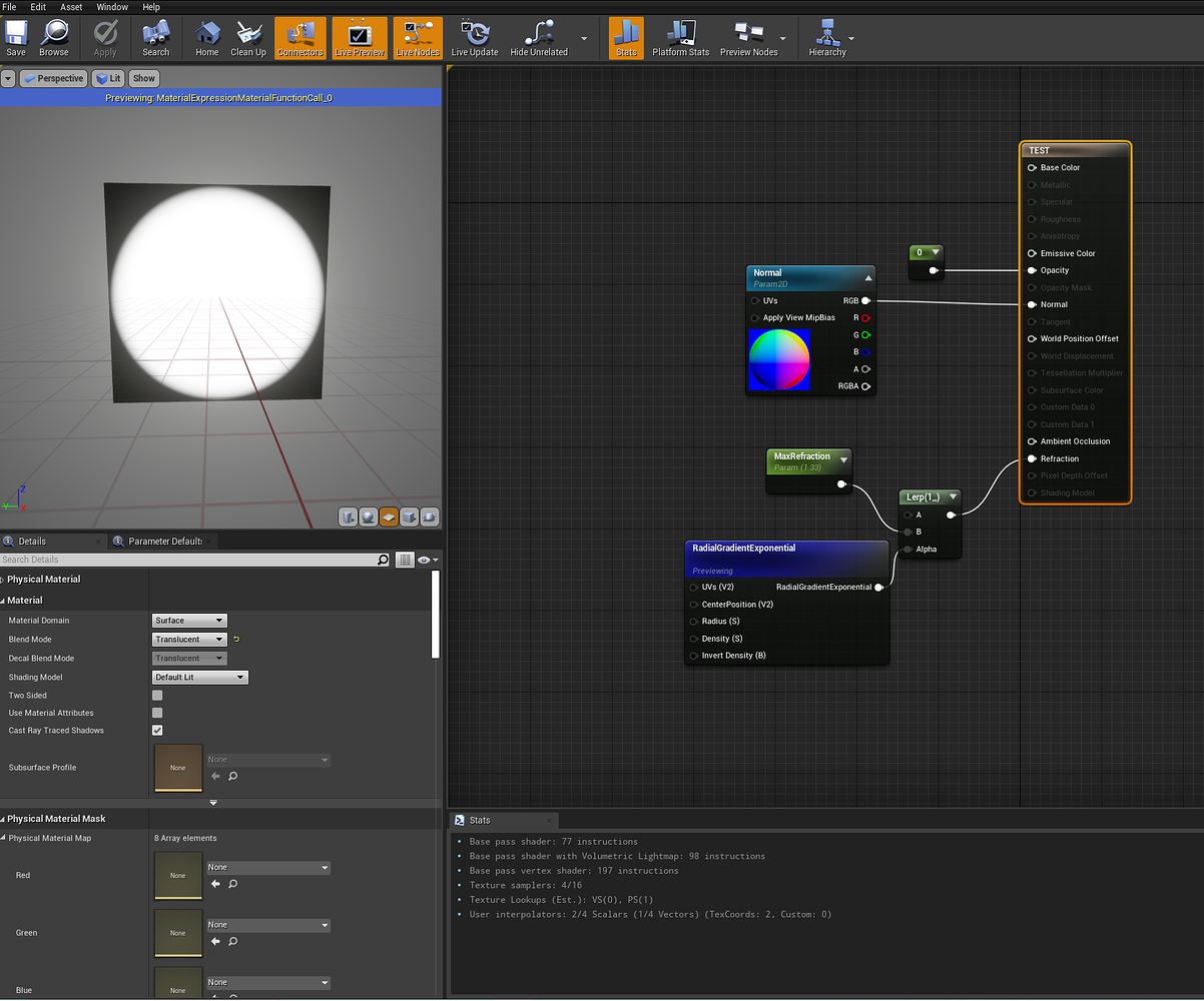 Help with Soft/Blurry refraction in UE - Real Time VFX