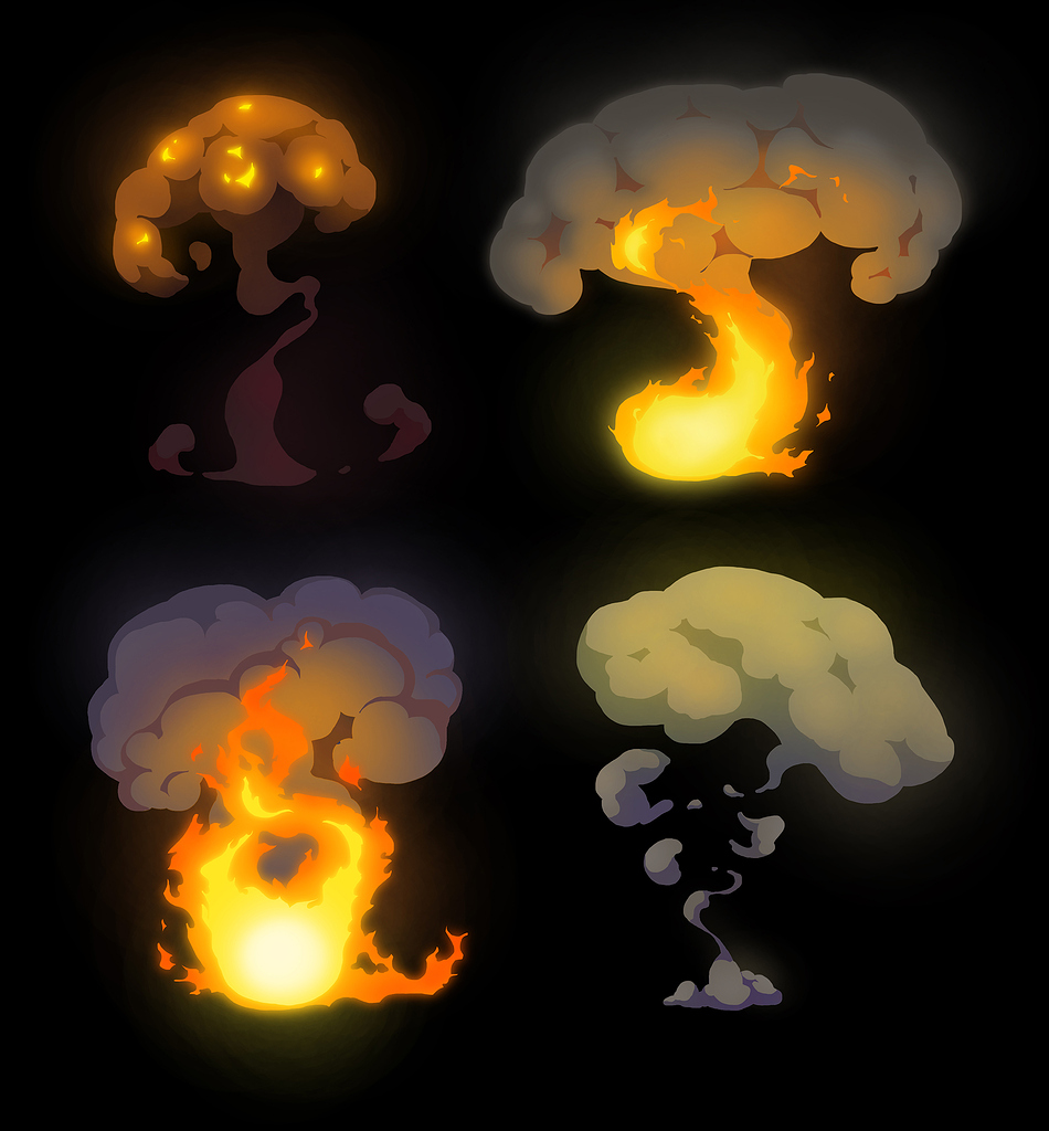 Stylized explosions concepts - Real Time VFX