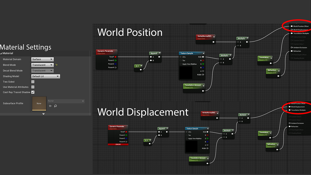 How to stop a panner node in material being used in a Niagara System - Real Time VFX