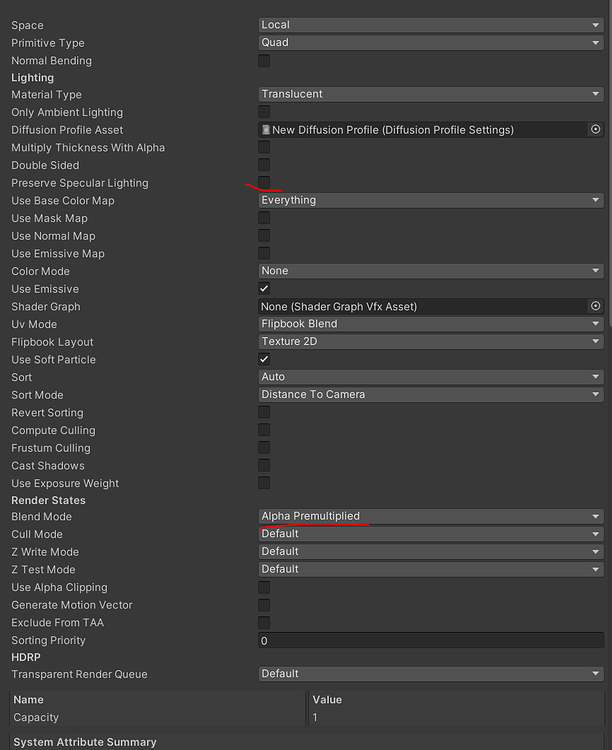 Unity HDRP Alpha Premultiplied causing Specular Highlights - Real Time VFX