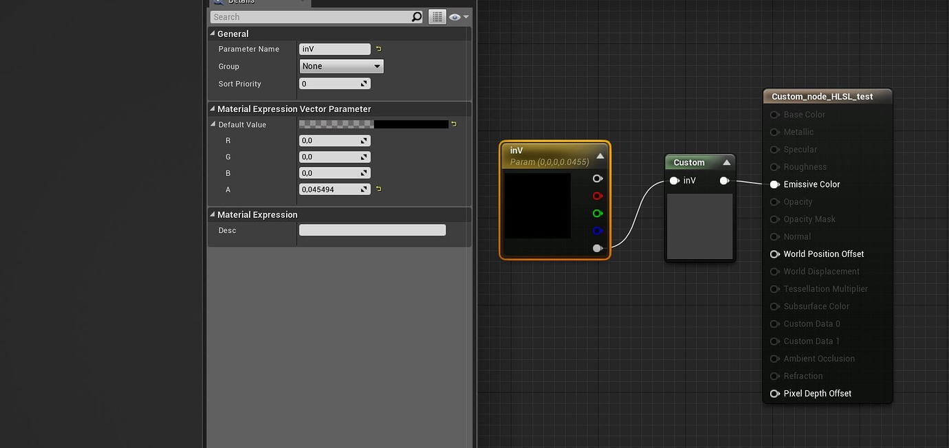UE4 Custom node. How to take r, g,b or a component from float4 input? - Real Time VFX