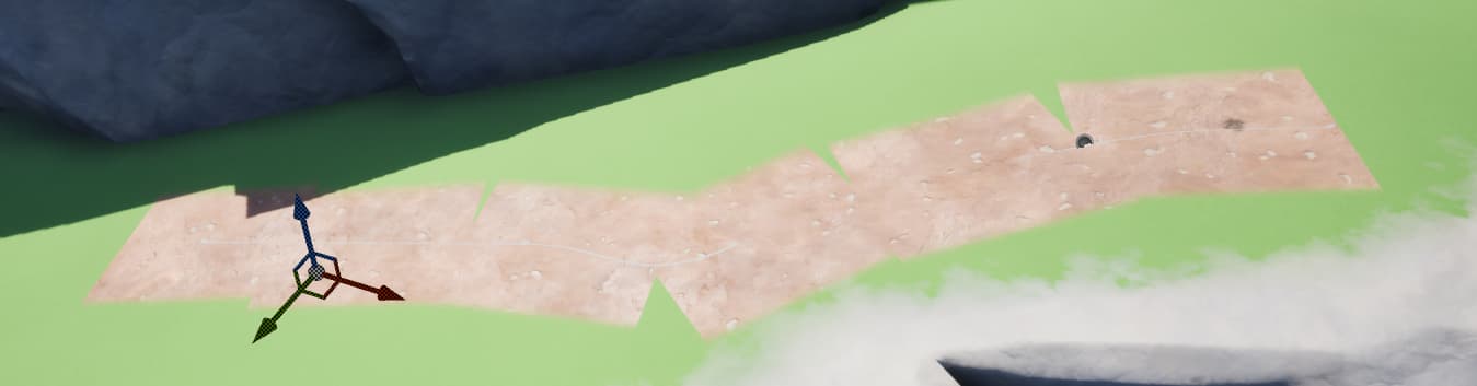 Break in Decal Spline Path - Real Time VFX