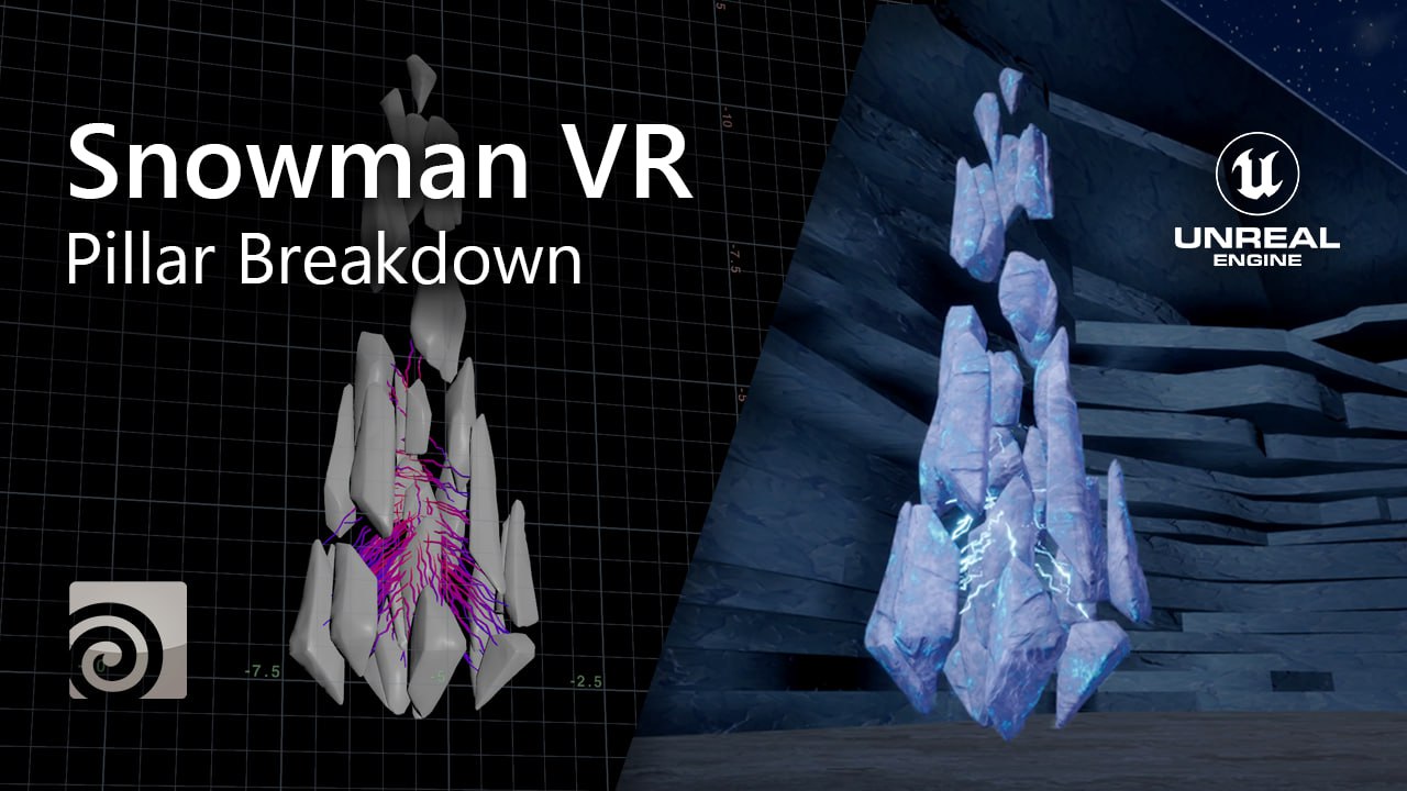 [Houdini | UE | Niagara | VAT | Sim] VFX Breakdowns from my Snowman VR ...
