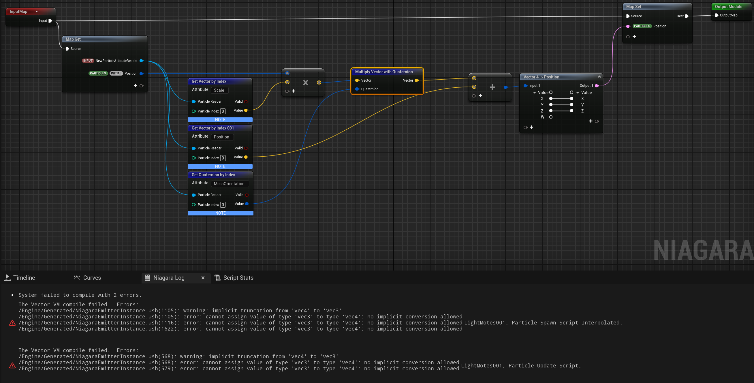 How to spawn particles on mesh particles spawned in the same Niagara System? - Real Time VFX